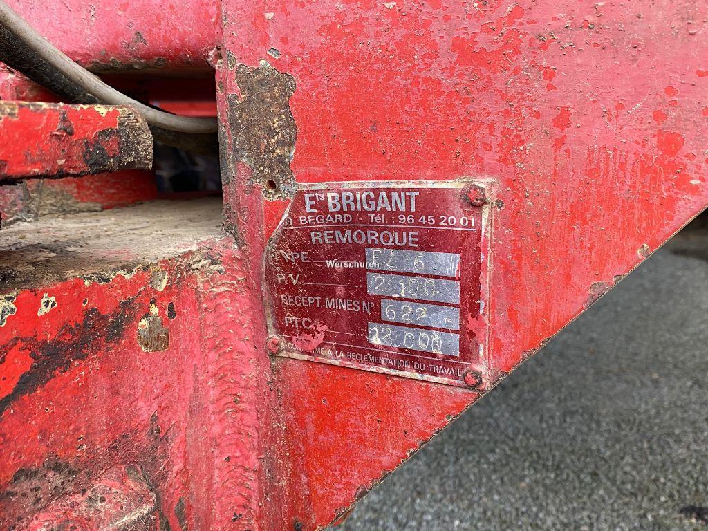 BRIGANT REMORQUE LÉGUMIÈRE 8M + TAPIS 10M d'occasion - Autres matériels ...